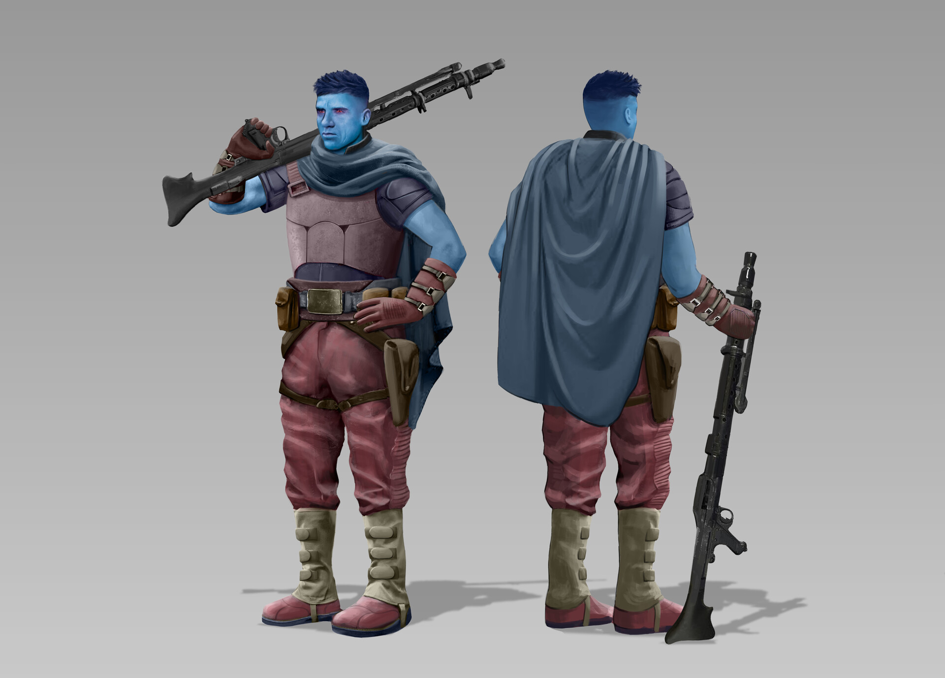 ArtStation - Chiss Bounty Hunter - Star Wars Character Concept