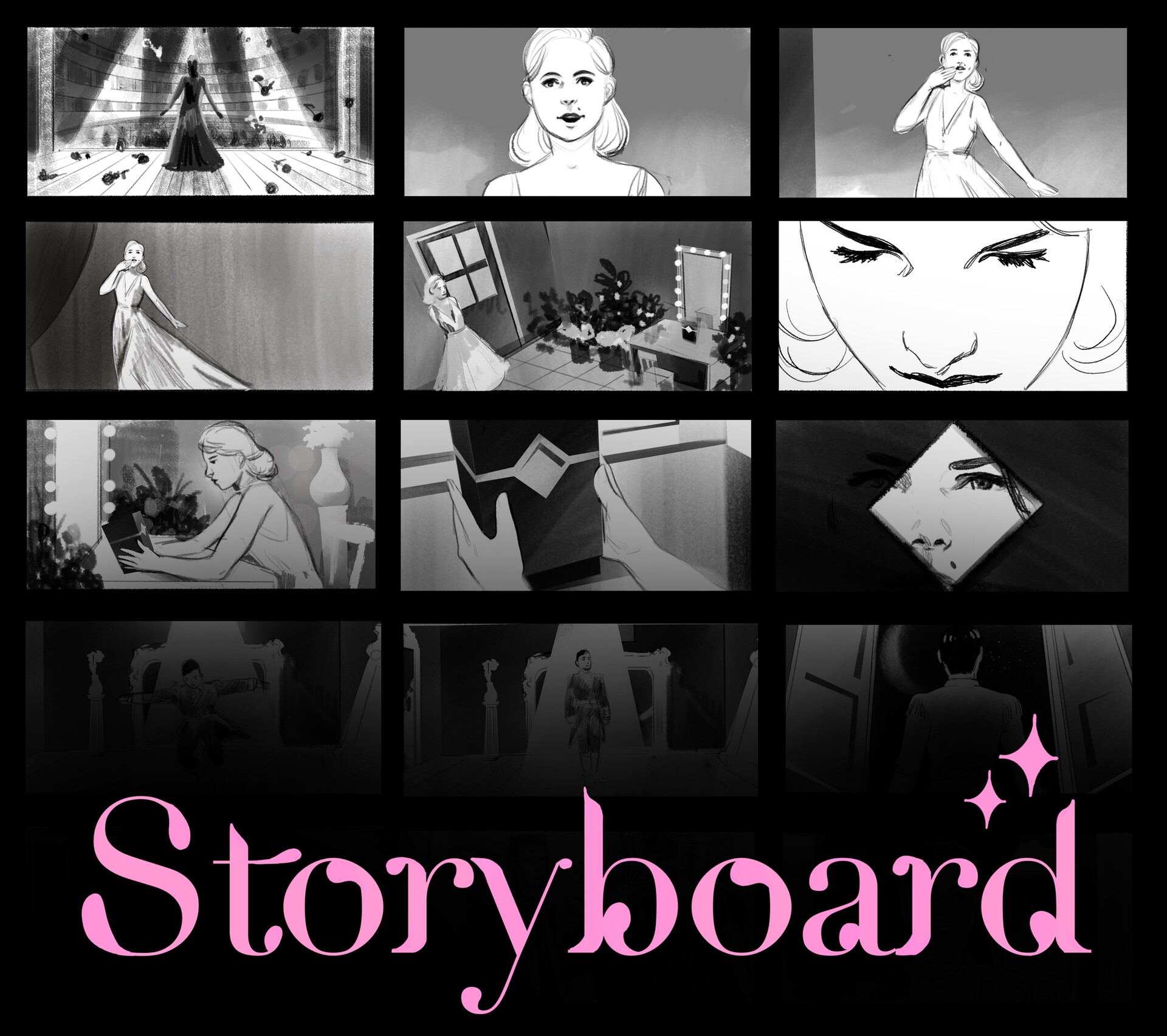 ArtStation - Storyboard for the advertising of a perfume