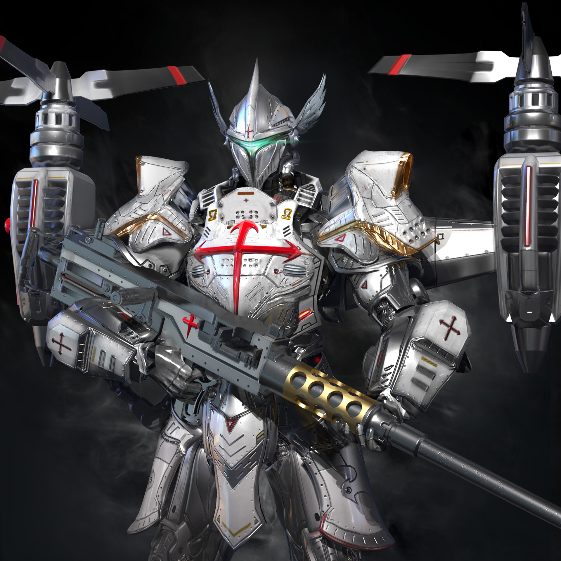 ArtStation - Air Knight 3D Artwork design