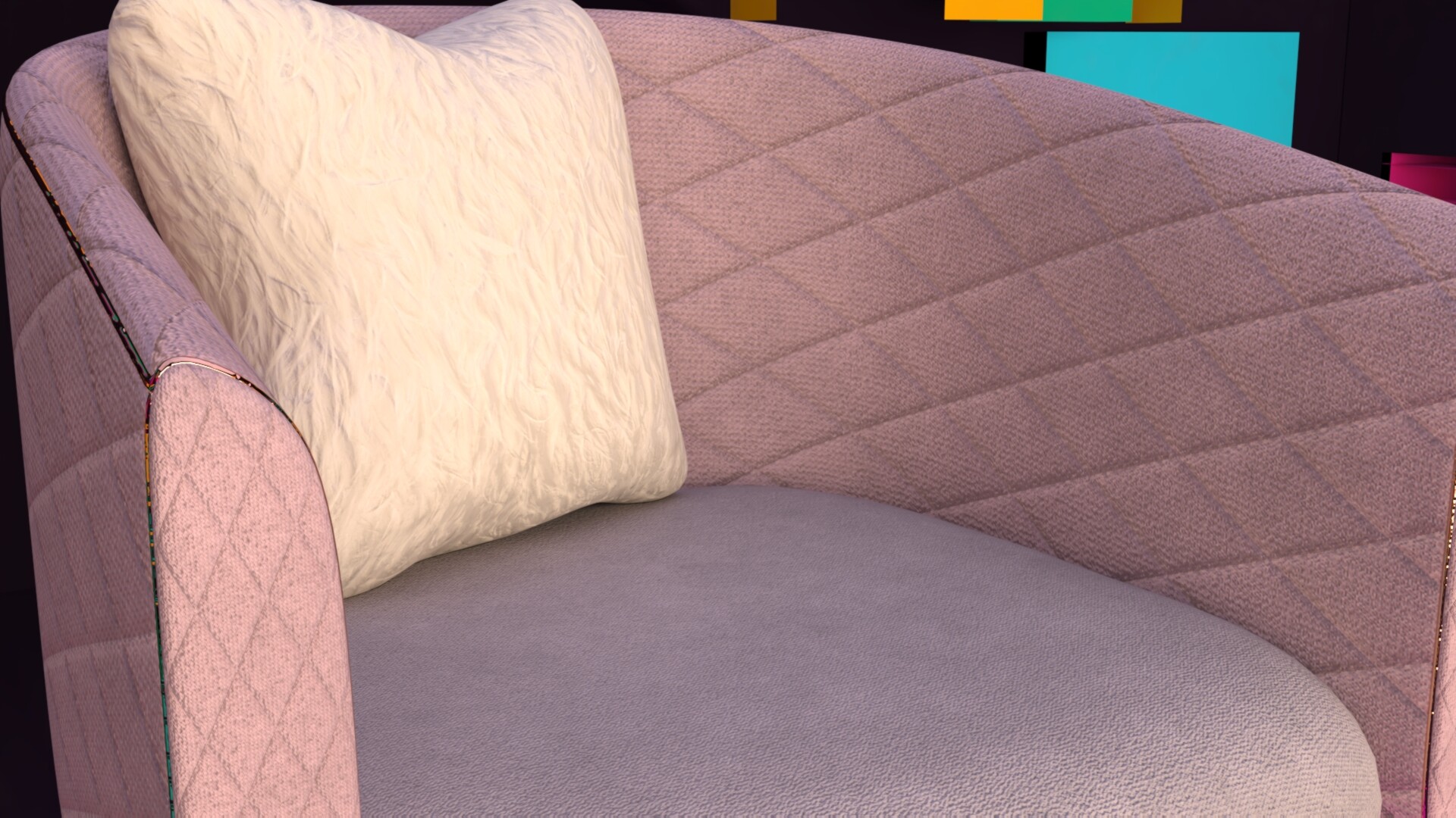 ArtStation - Quilted chair - Silla