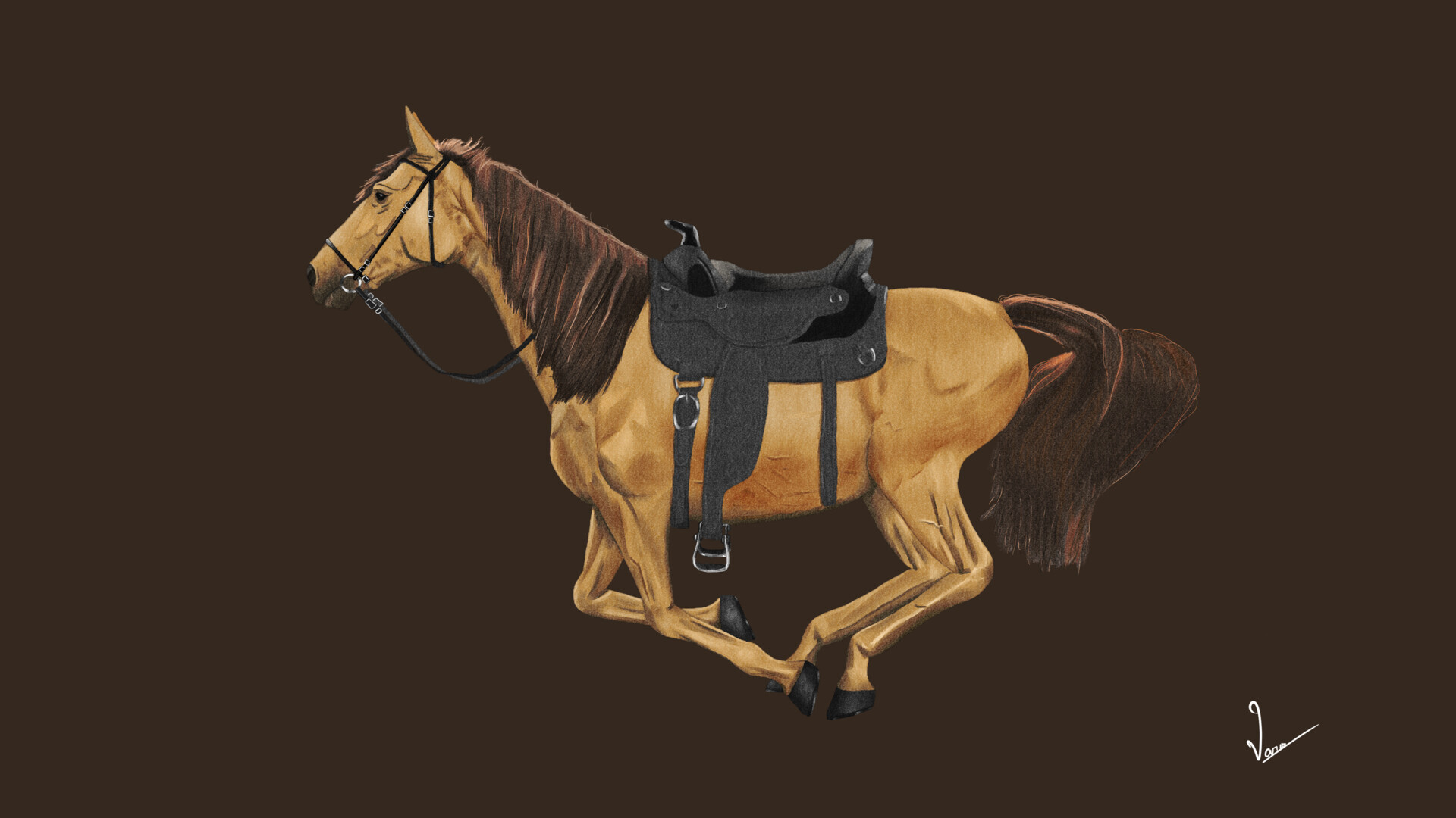 ArtStation - 24 fps Horse run cycle in 24 different art style