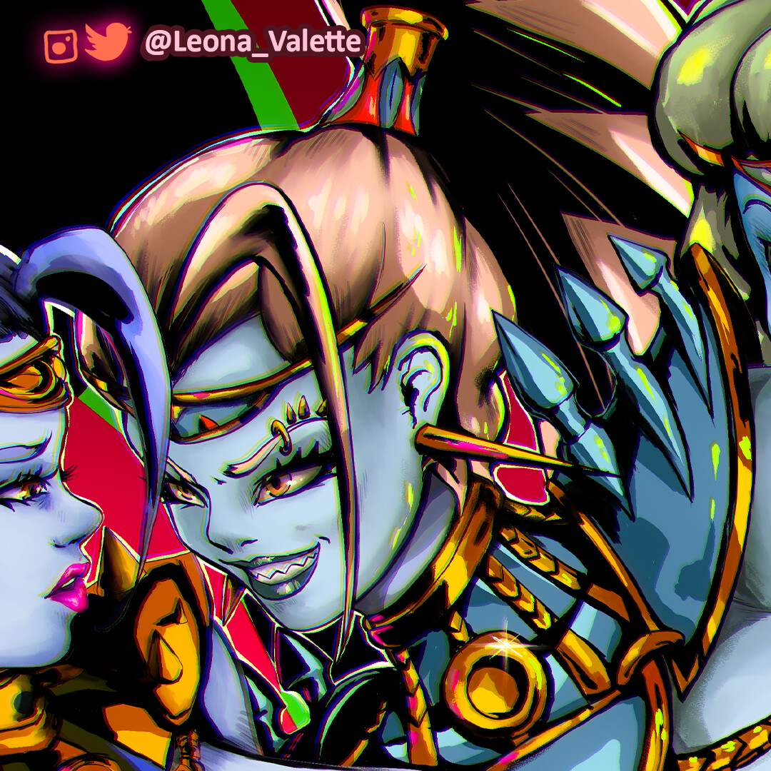 ArtStation - The Furies from Hades Game. Megaera, Alecto and Tisiphone