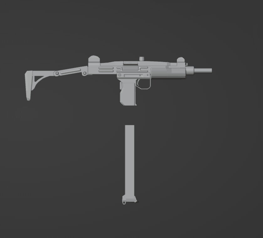 ArtStation - UZI w/ functional parts [WIP]
