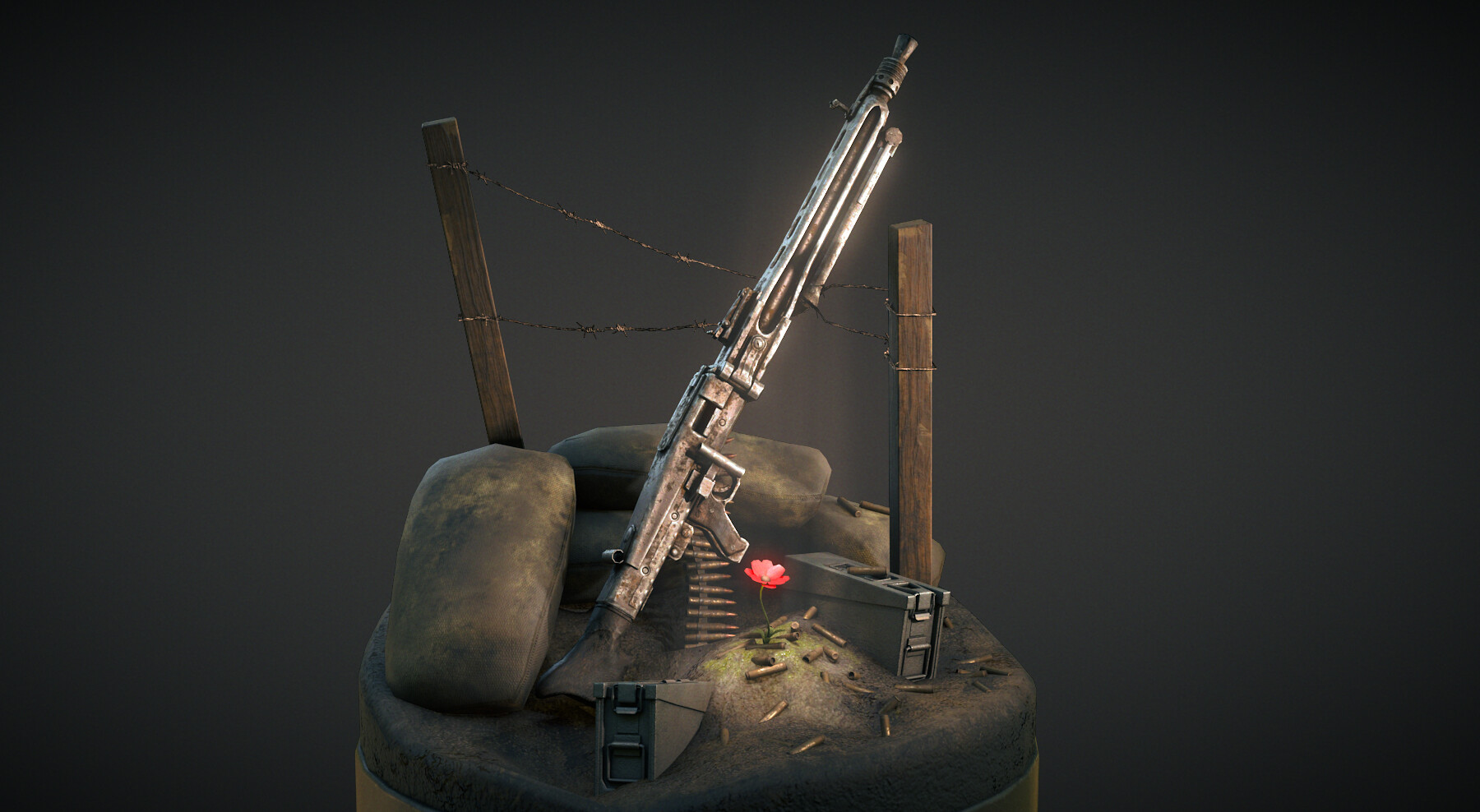 ArtStation - "Singing Saw" MG42 Diorama