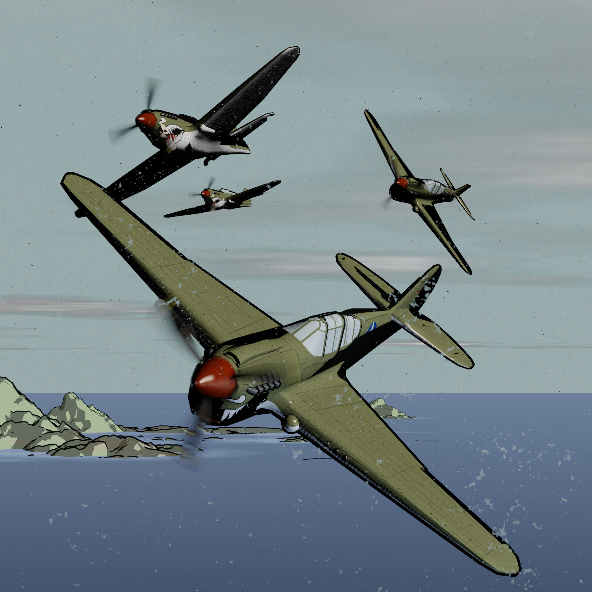 ArtStation - P40s Attack Run