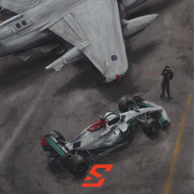 ArtStation - F1 Car with Harrier Jump Jet.