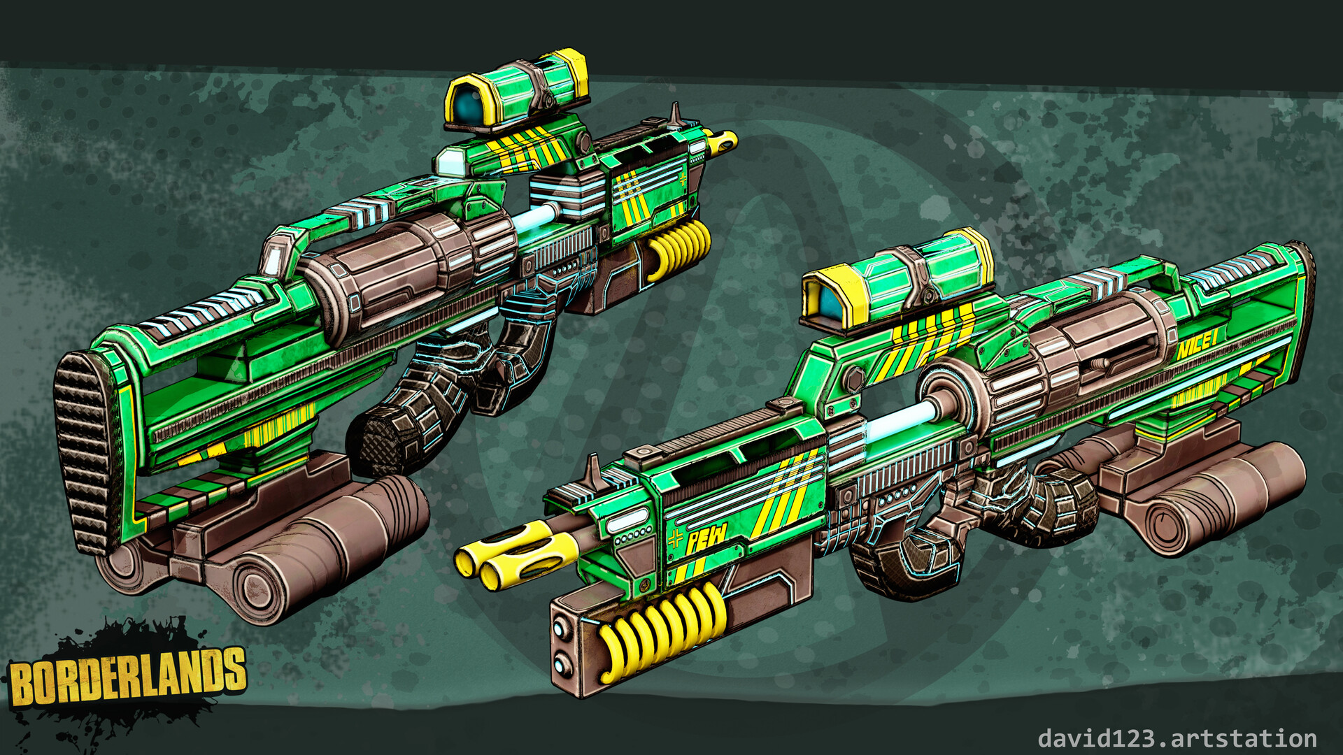 ArtStation - Borderlands inspired weapon