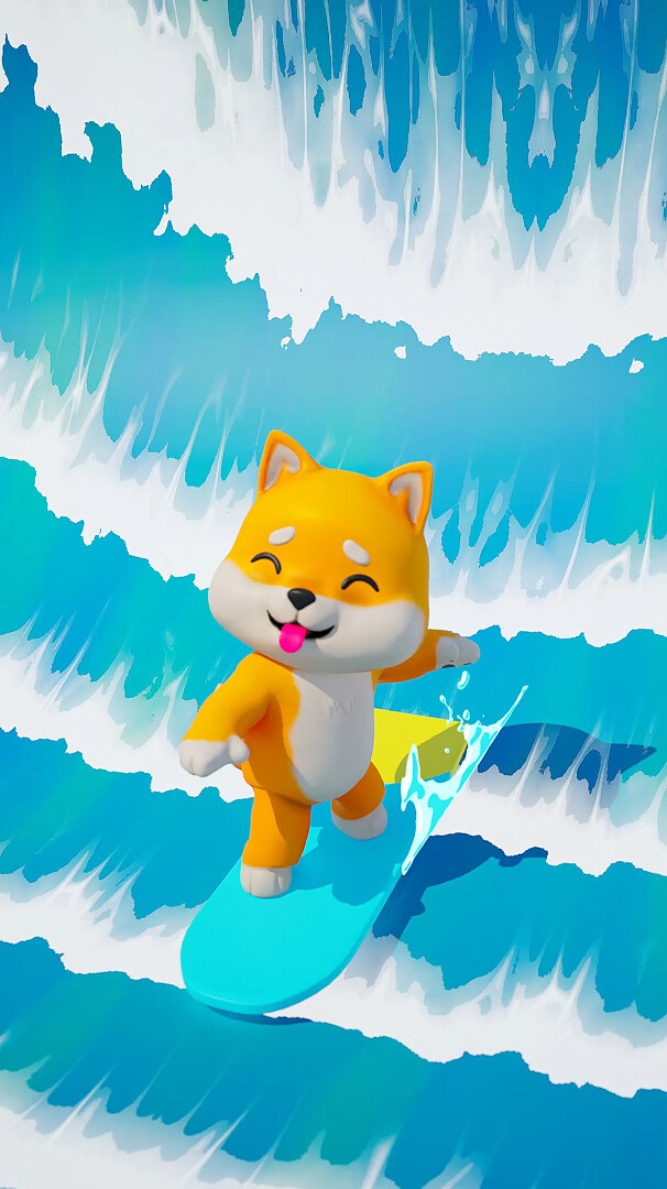 ArtStation - ShibaInu Surfer Animation