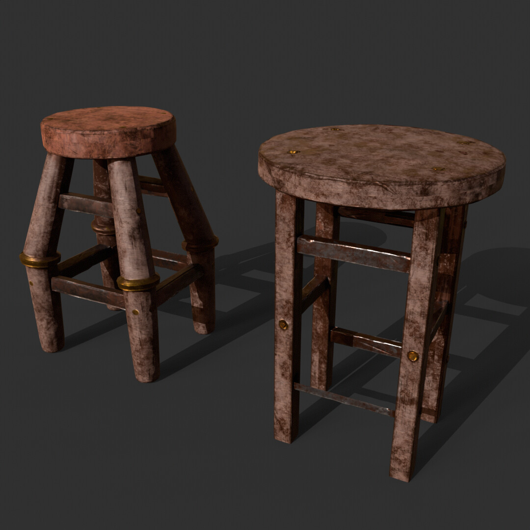 ArtStation - 2 Medieval Barstools (For the Game: Talons Blade ...