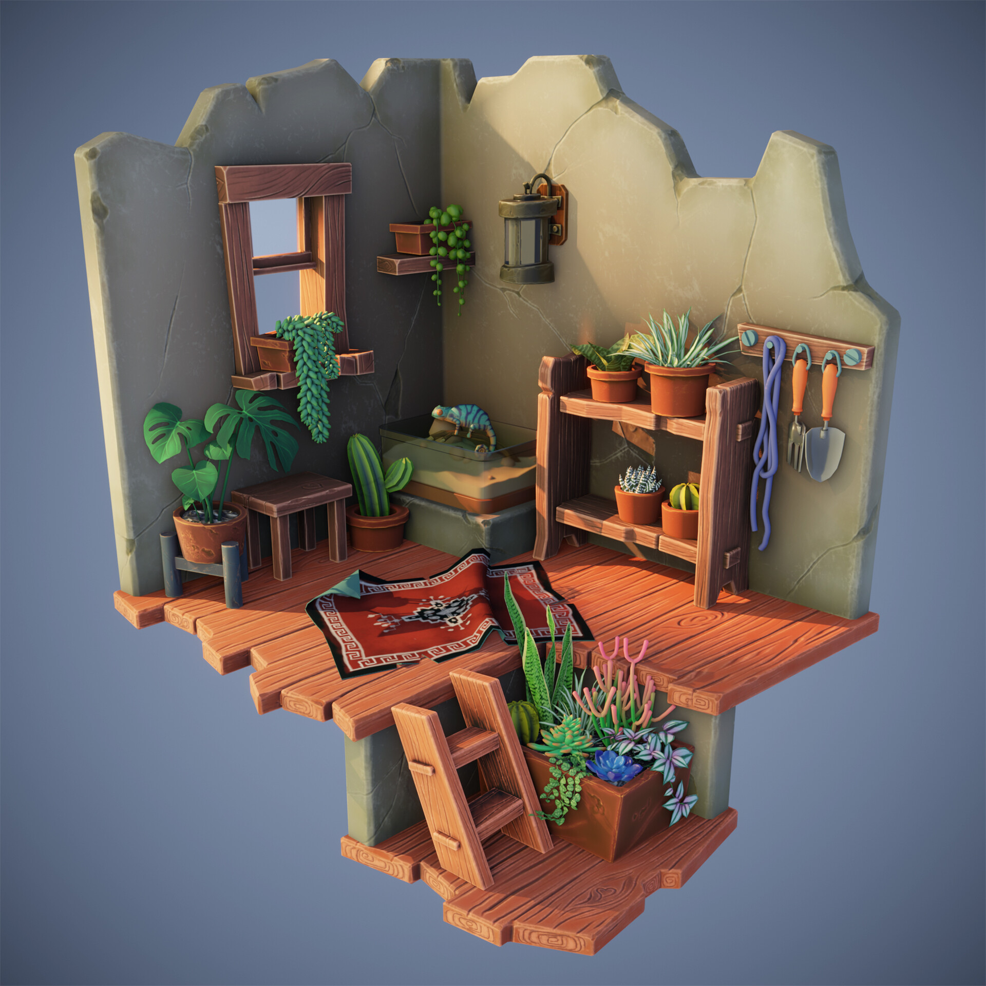 ArtStation - Isometric Stylized Room