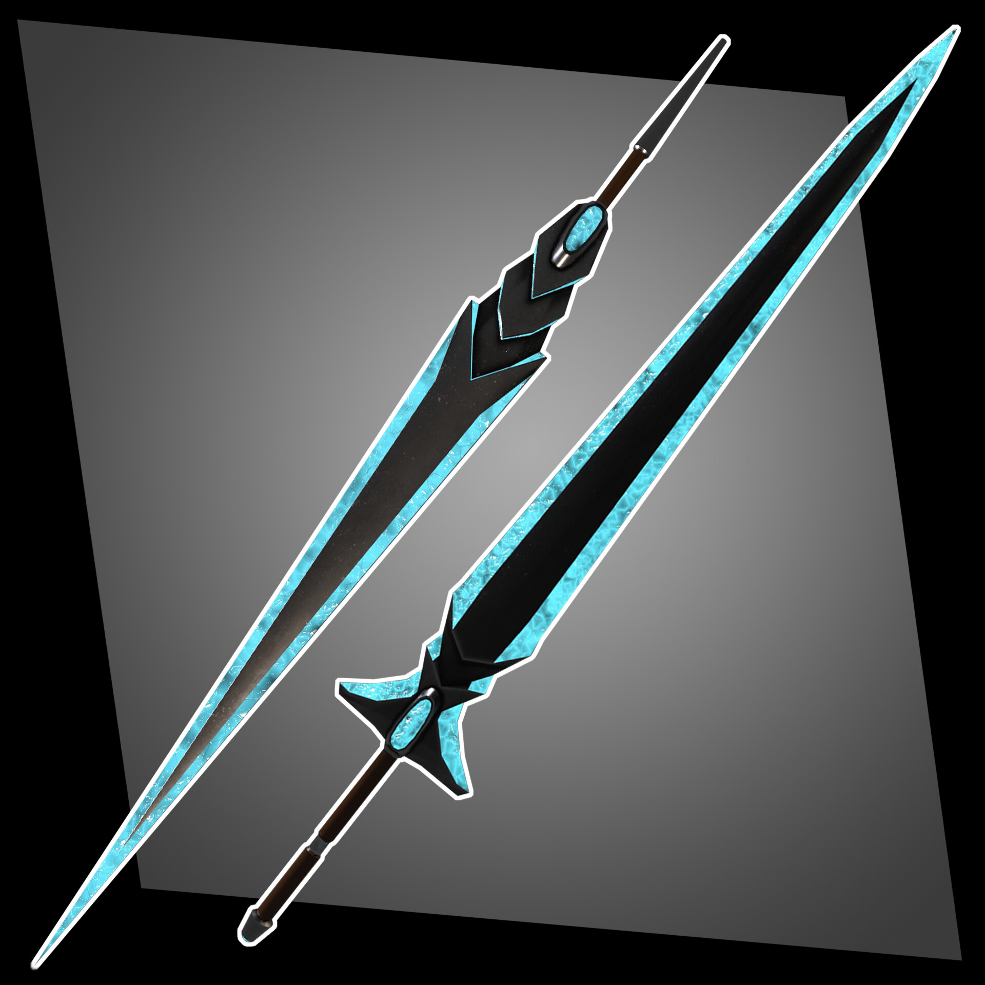 ArtStation - Dark Stone Sword and Lance