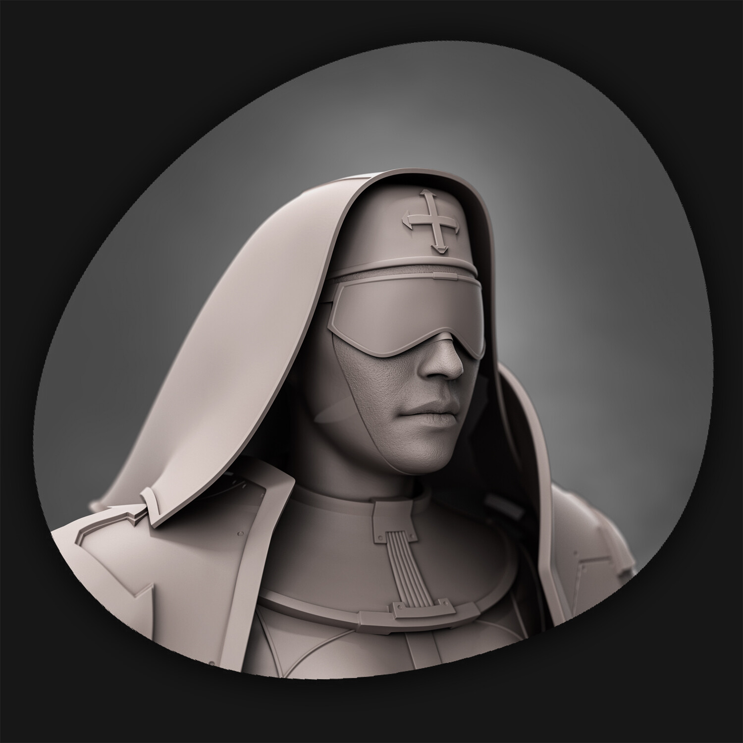 ArtStation - War Nun Clayrender
