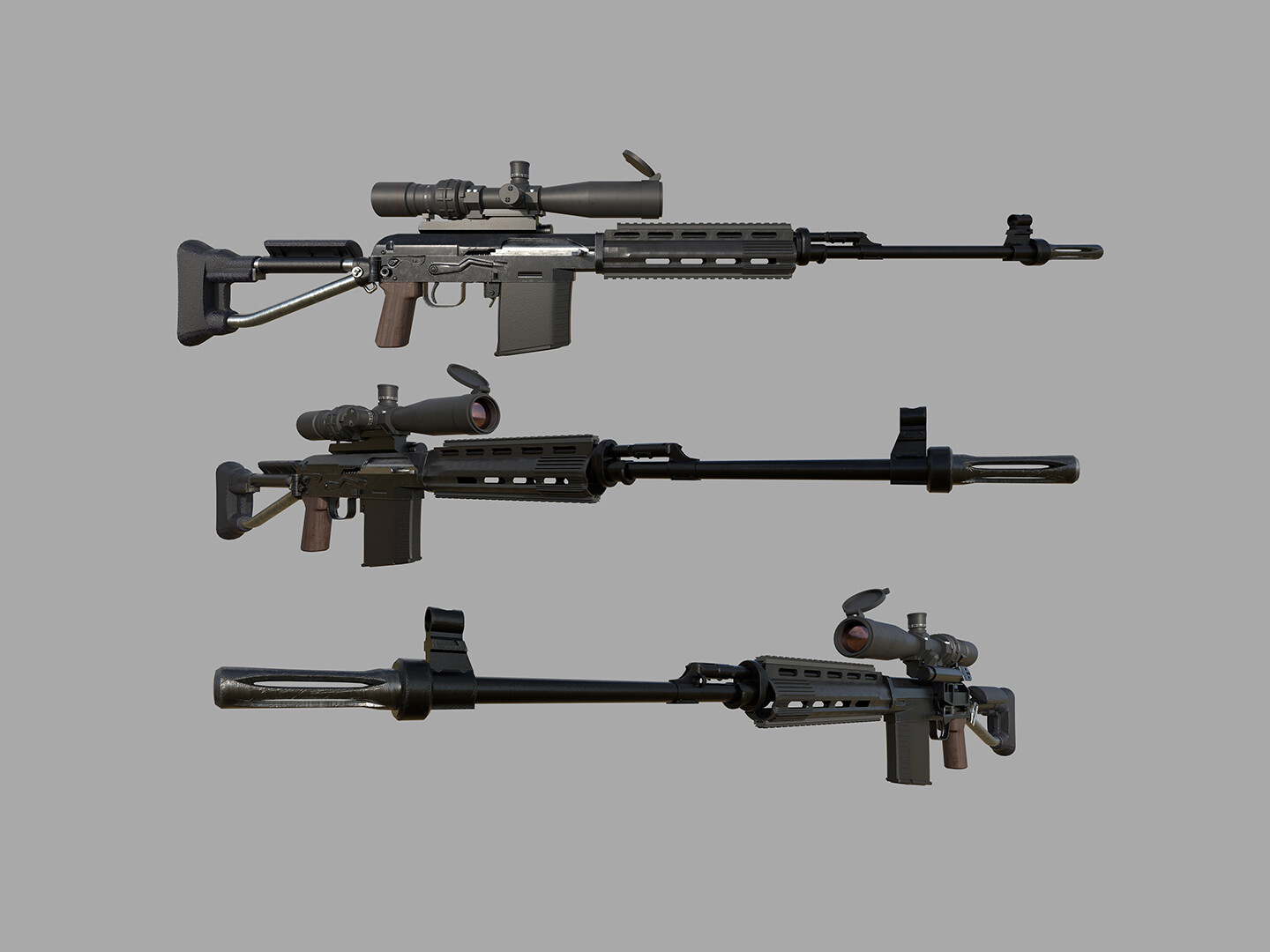 ArtStation - Dragunov SVDK Sniper Rifle