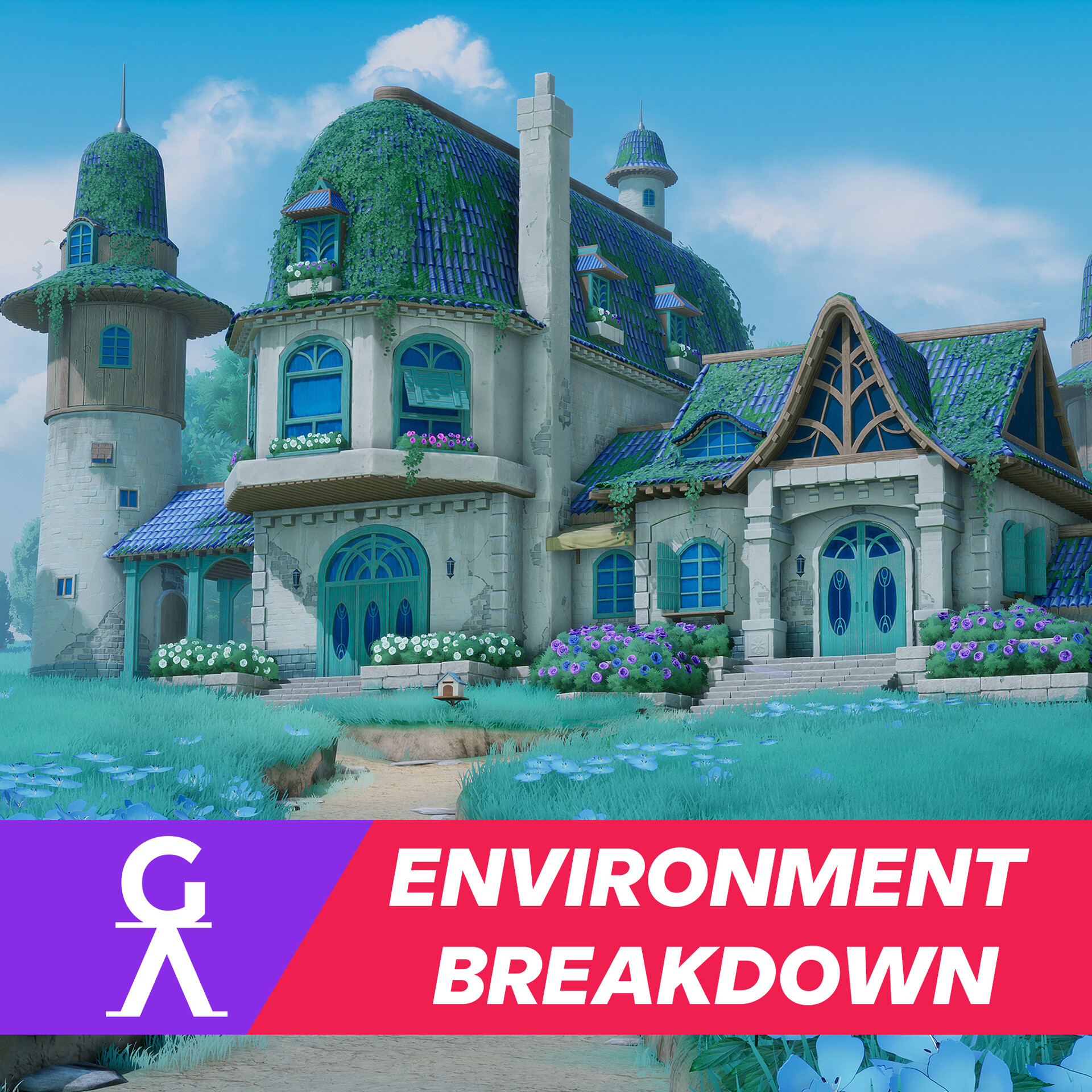 ArtStation - Azure Hillside - Environment Breakdown - Rayson