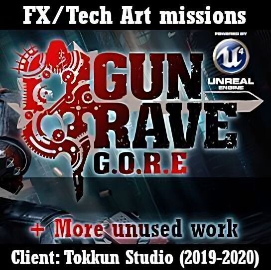 ArtStation - GunGrave GORE Tech/VFX Client Tokkun Studio (2019-2020)