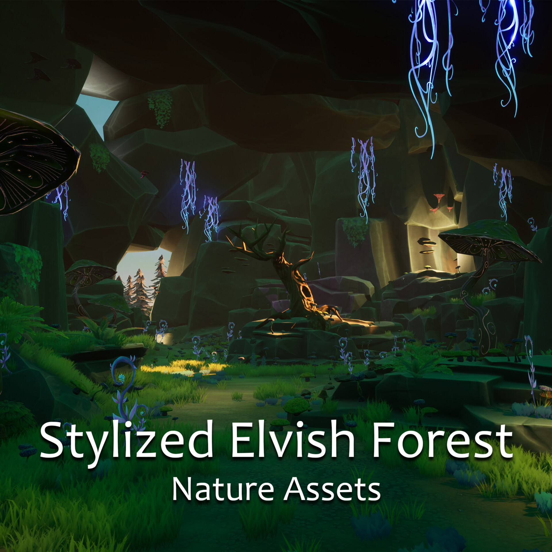 ArtStation - Elvish Forest - Nature Assets