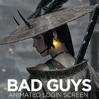 ArtStation - Bad Guys - Animated Login Screen