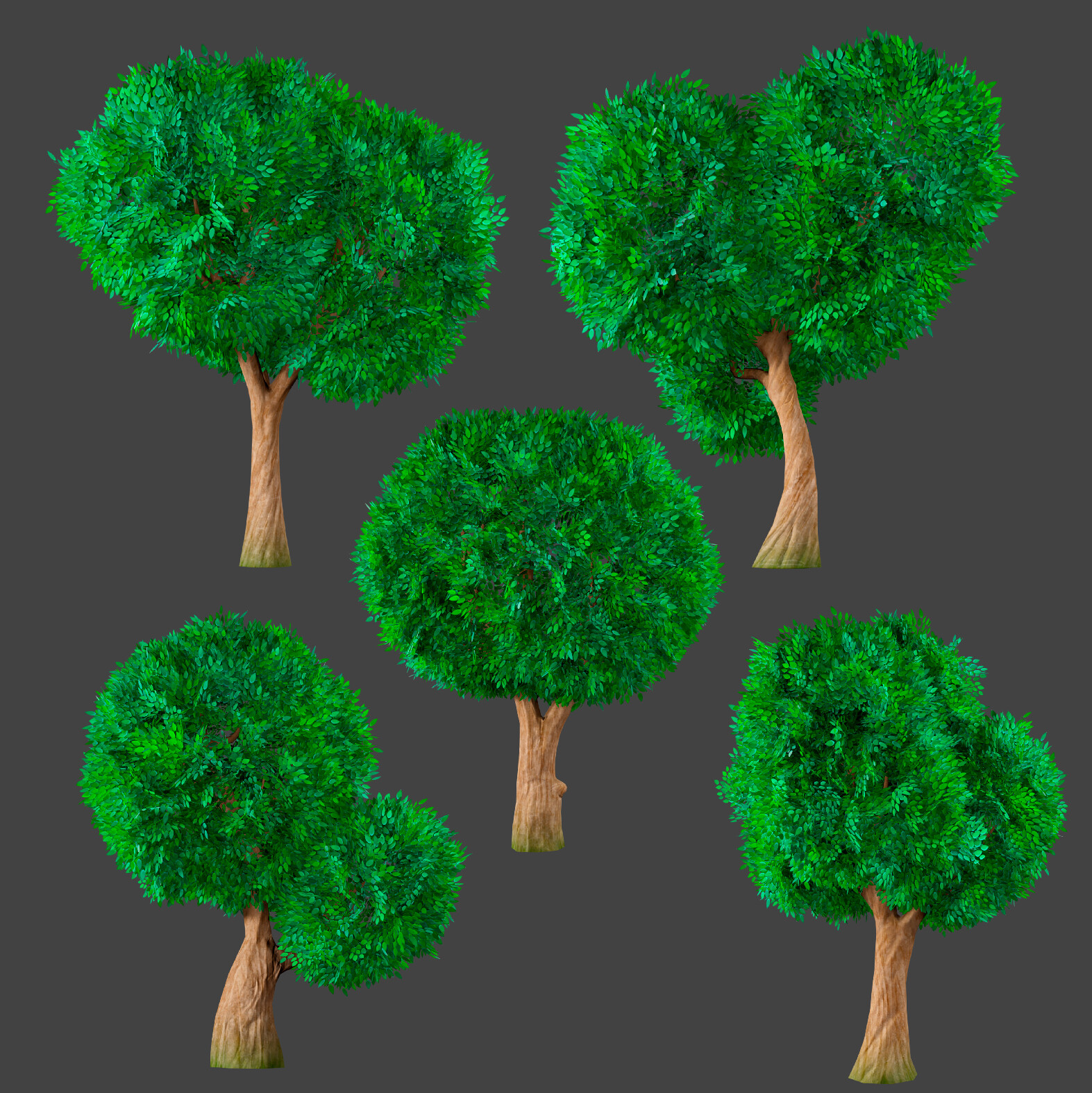 ArtStation - Stylized trees