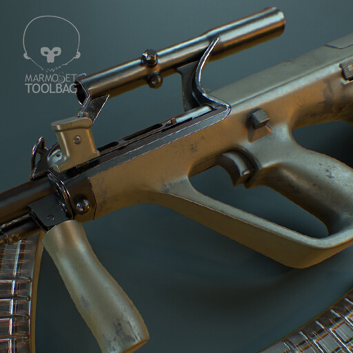ArtStation - Assault rifle Steyr AUG - 3D Real time