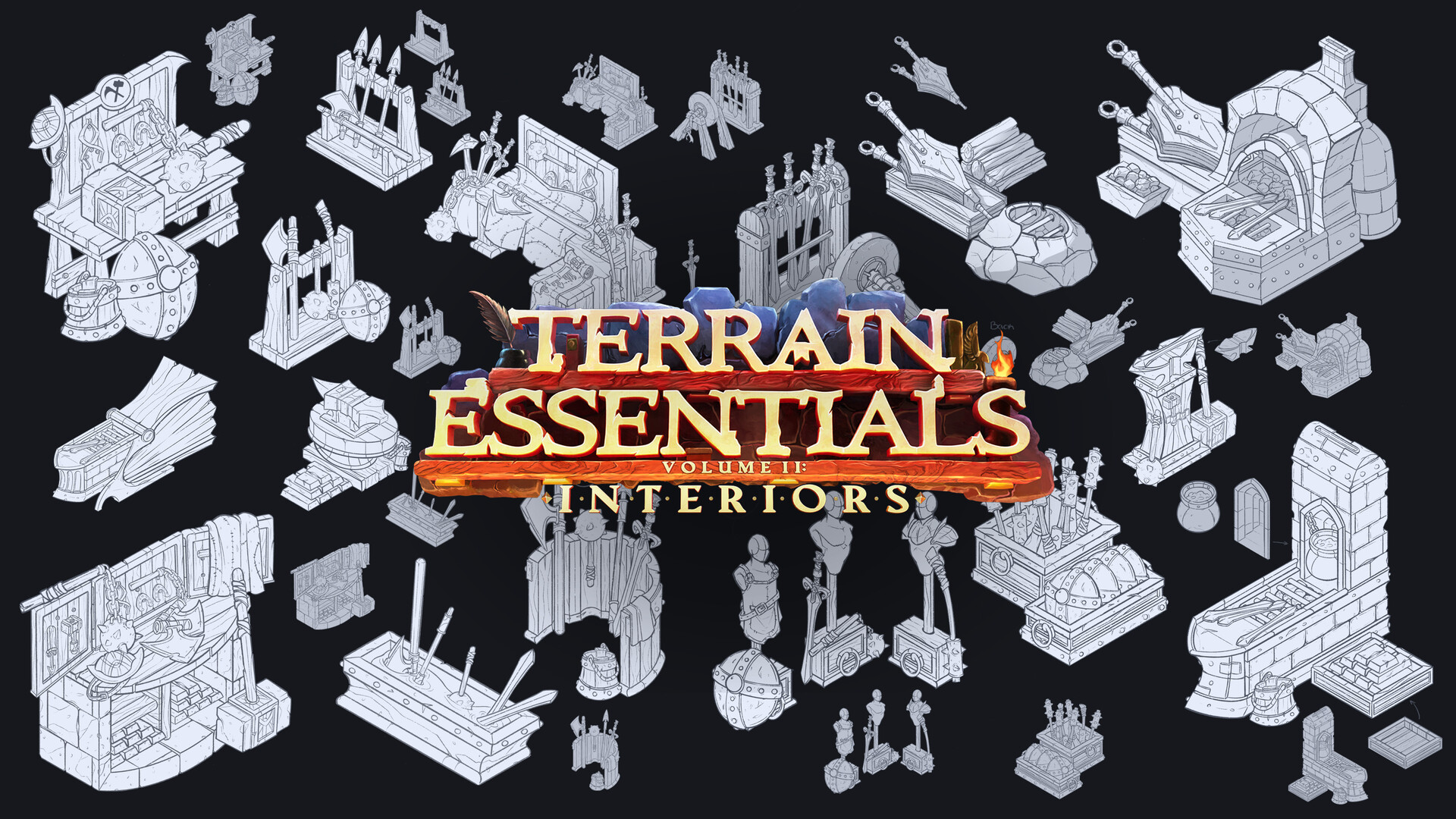 ArtStation - Cast n Play | Terrain Essentials Interiors - Blacksmith