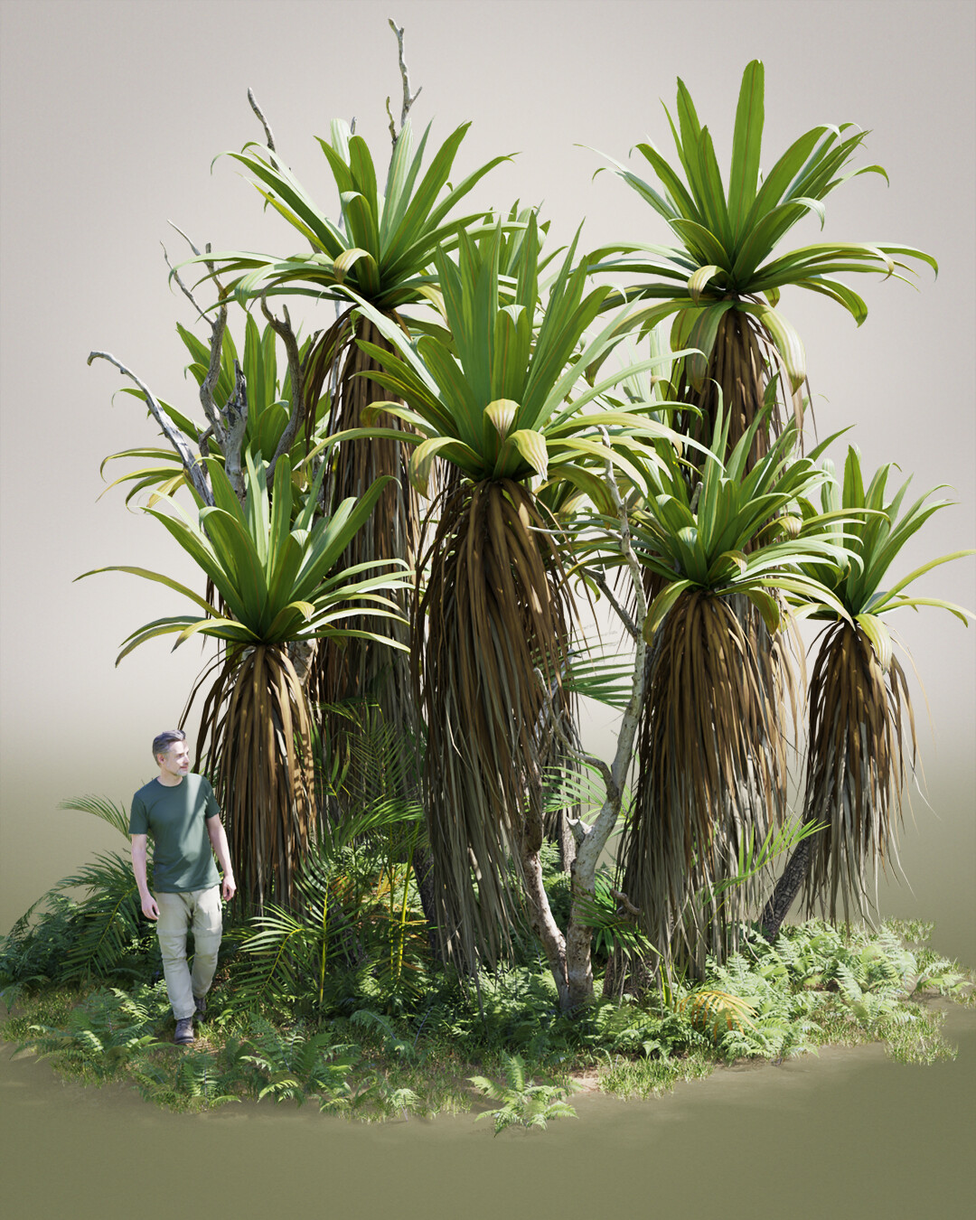 ArtStation - Mountain cabbage tree - Small Environment