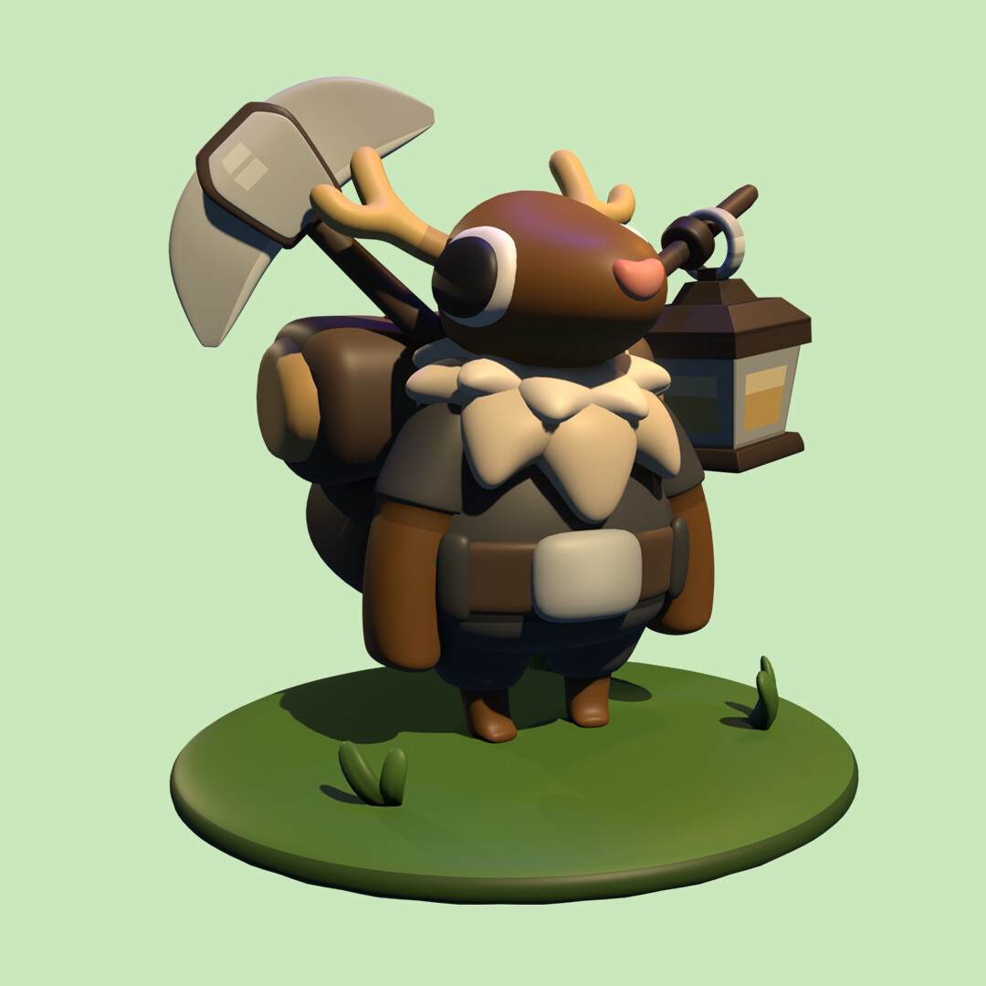 ArtStation - Deer Character renders and 2D character design