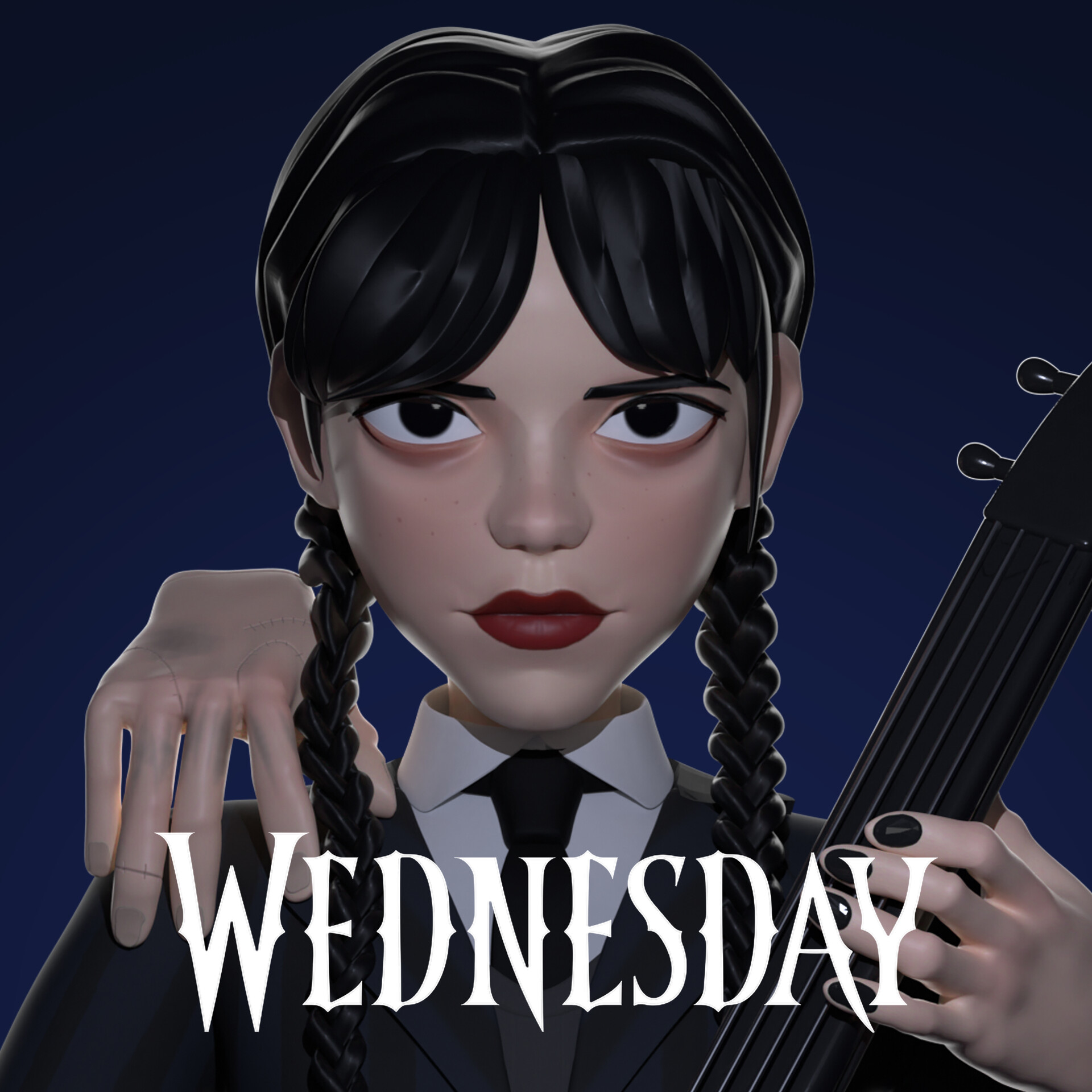 ArtStation - Wednesday Stylized [NETFLIX SERIES]