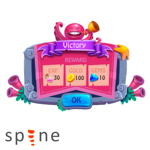 ArtStation - Popup window Spine animation