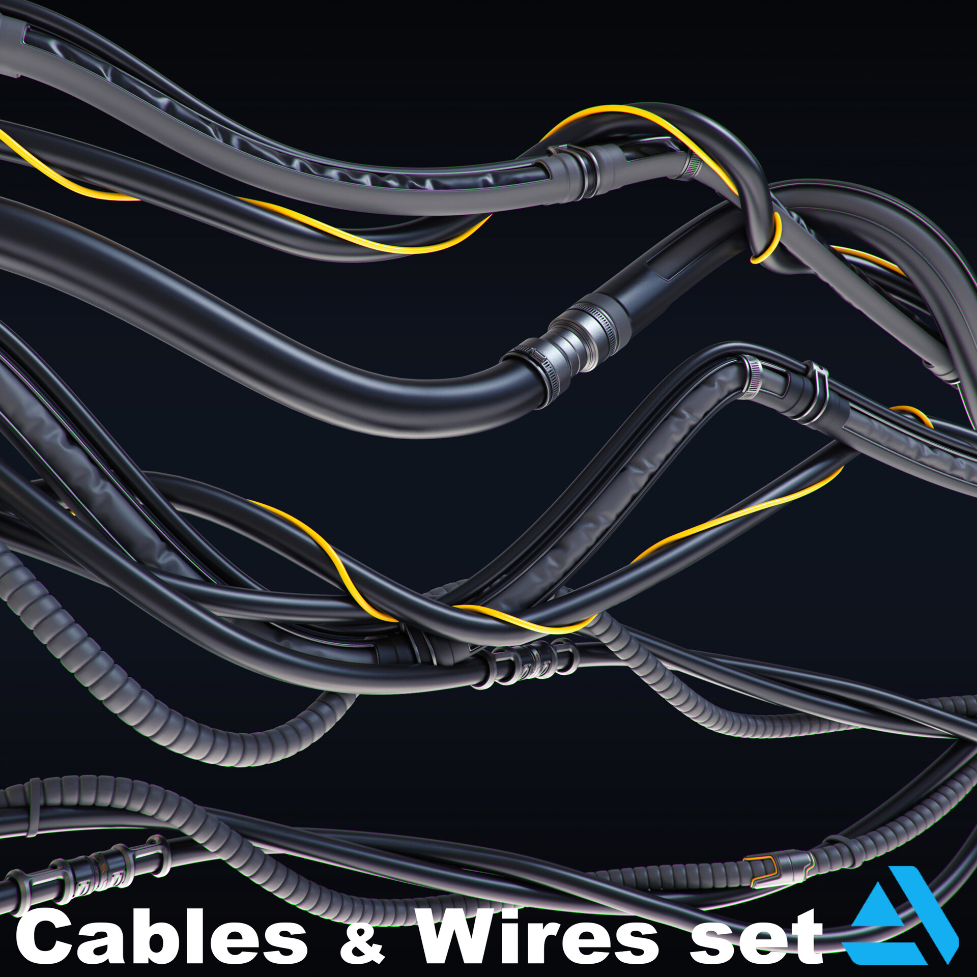 ArtStation - Wires & Cables set