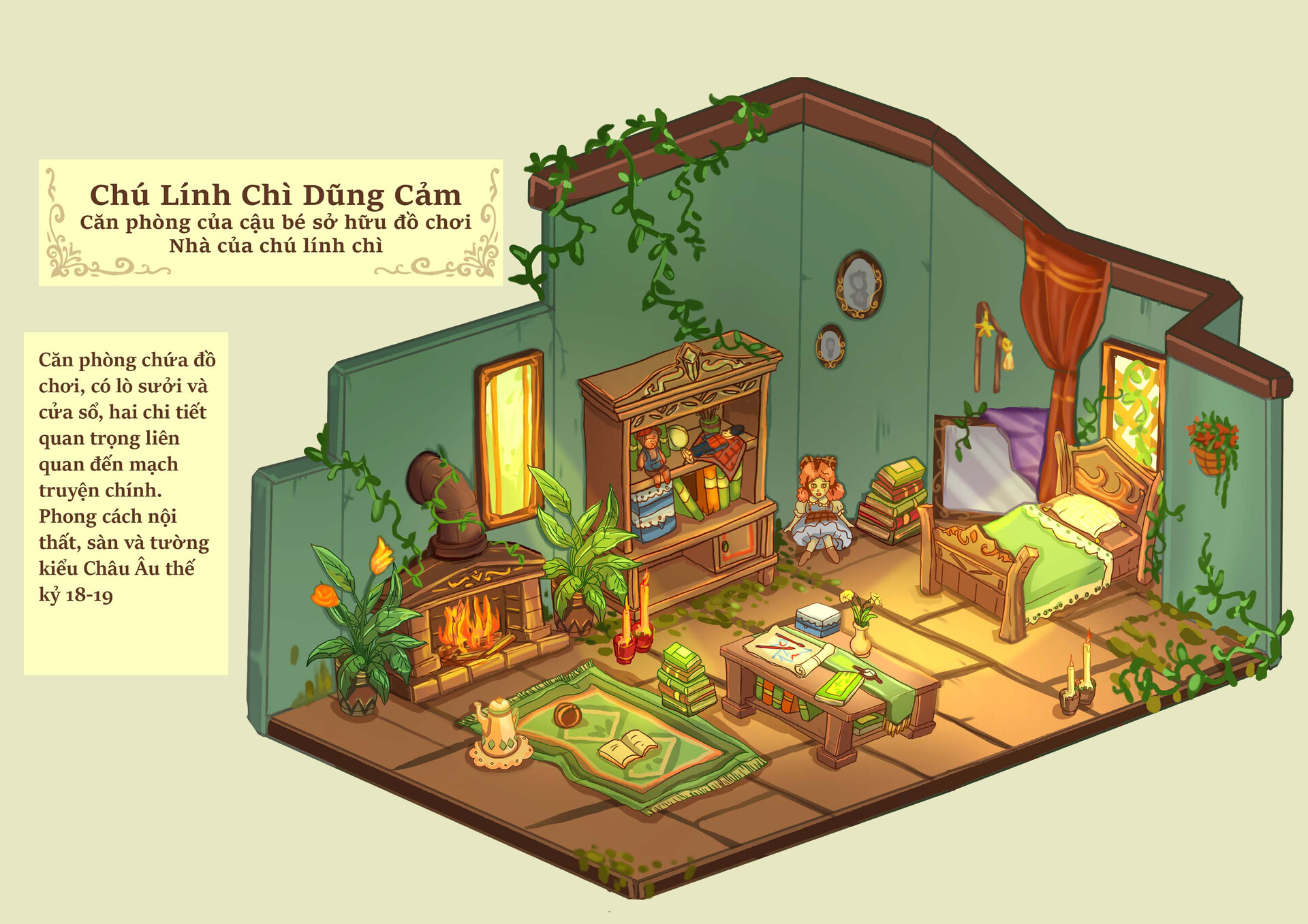 ArtStation - XVIII objects & House illustration