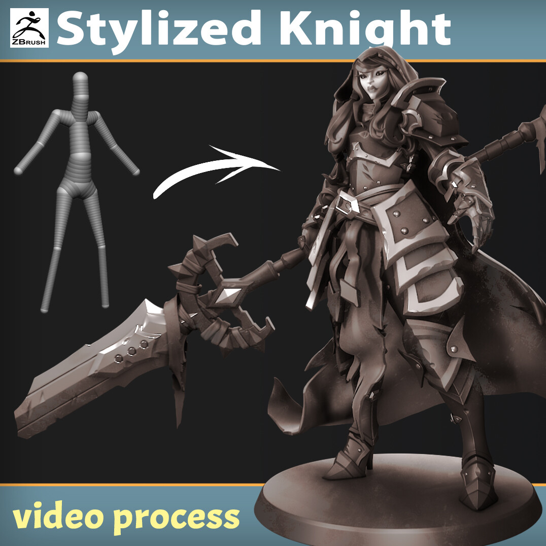 ArtStation - Stylized Knight Video Process