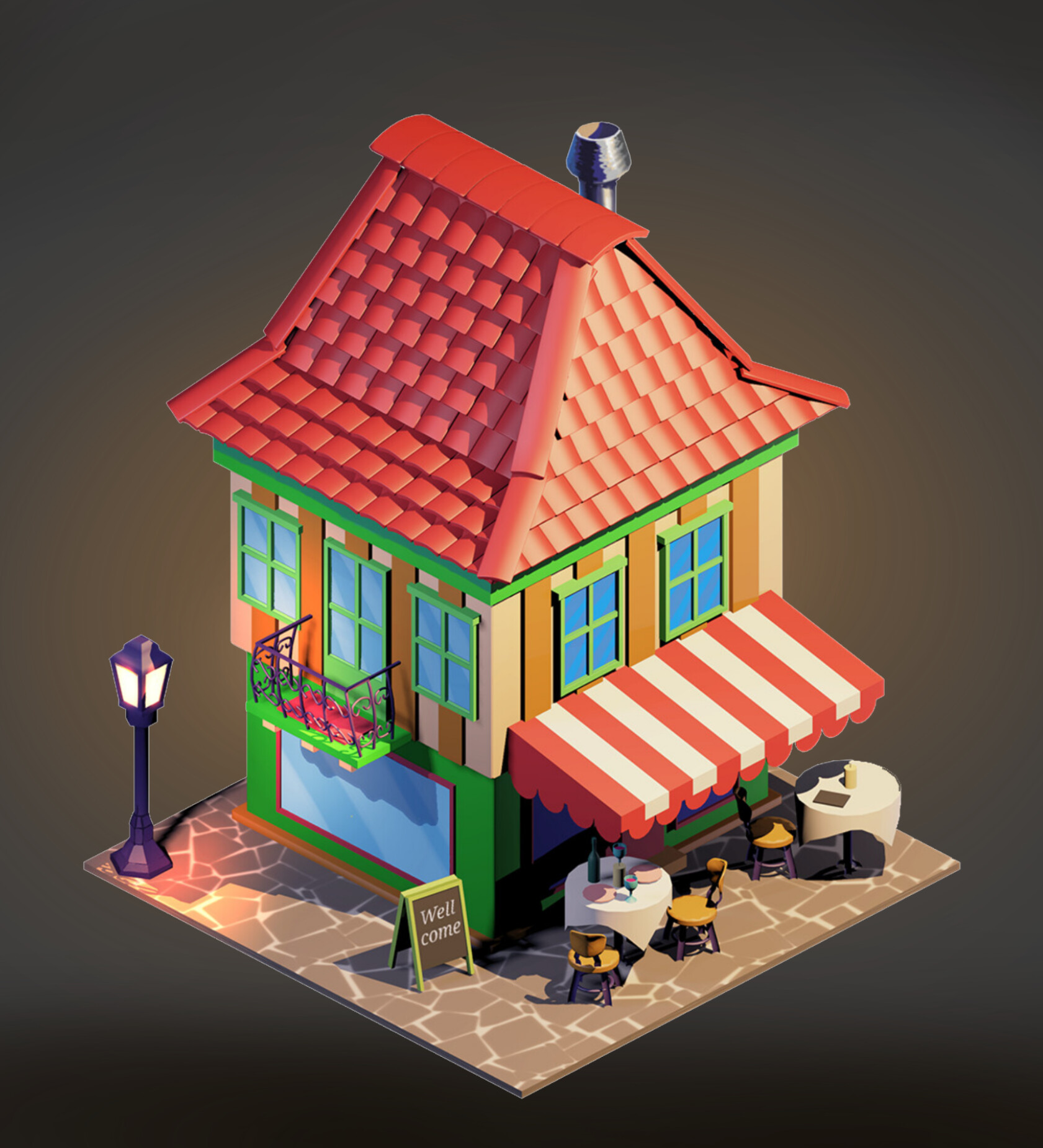 ArtStation - Isometric Cafe
