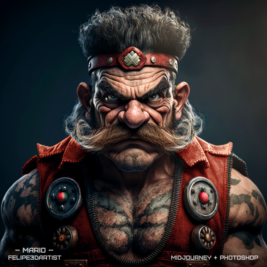 ArtStation - Mario Bros characters - Badass version