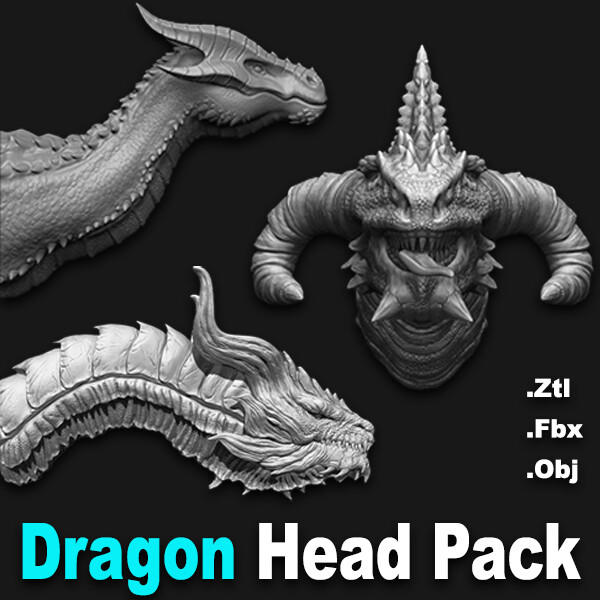 ArtStation - Dragon Head Pack