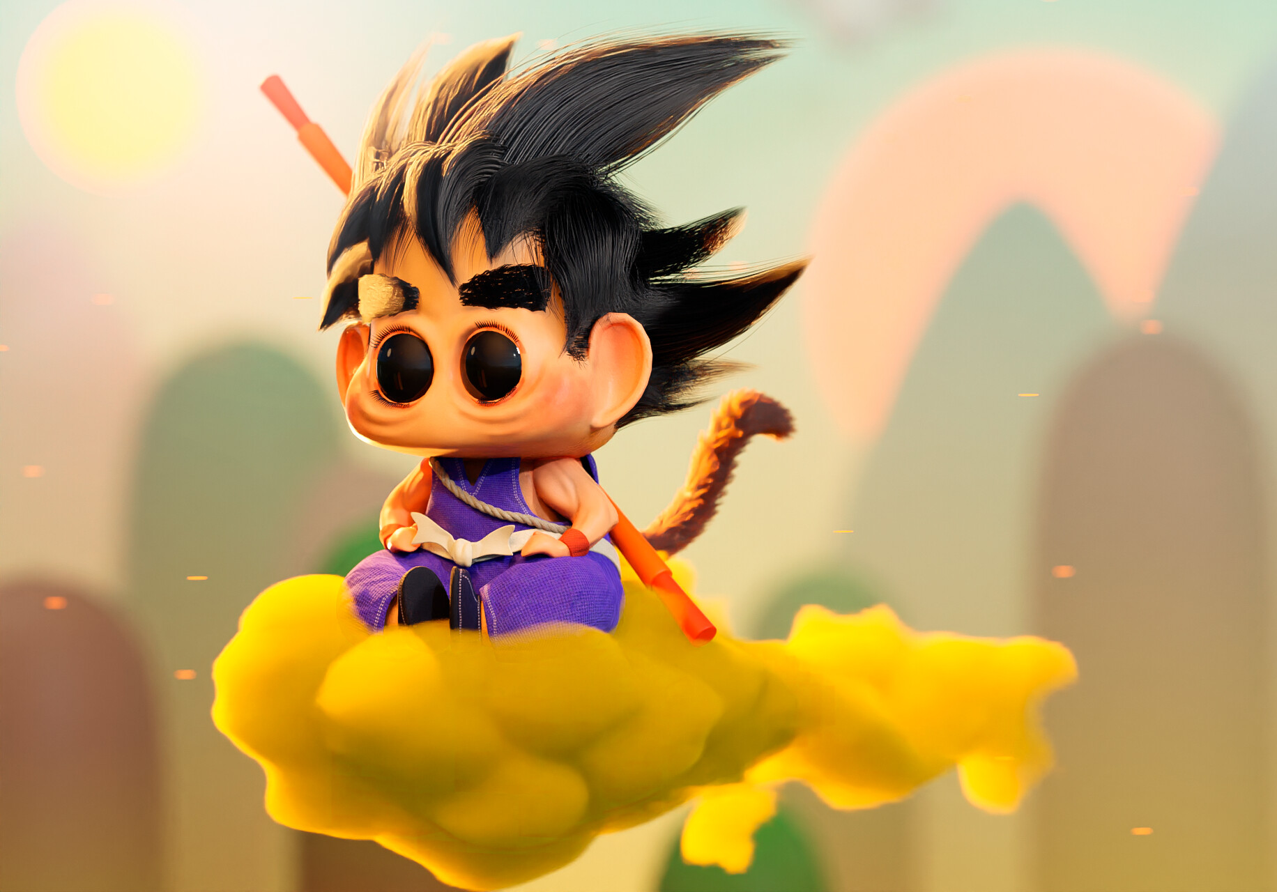 ArtStation - Little Goku & Flying Nimbus