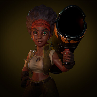 ArtStation - Soldier Girl with Rocket Launcher