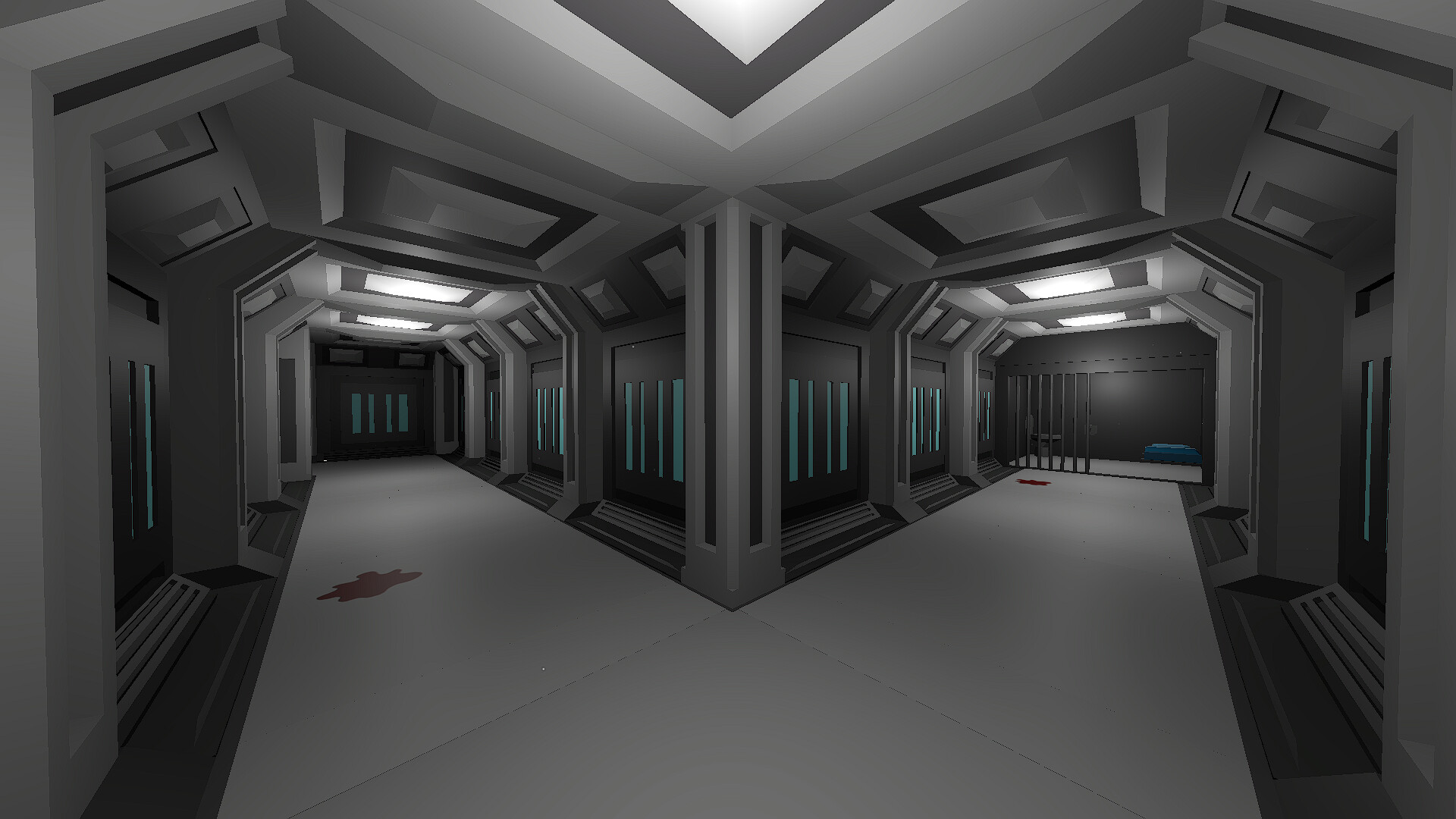 ArtStation - Sci-fi Prison Hall Way