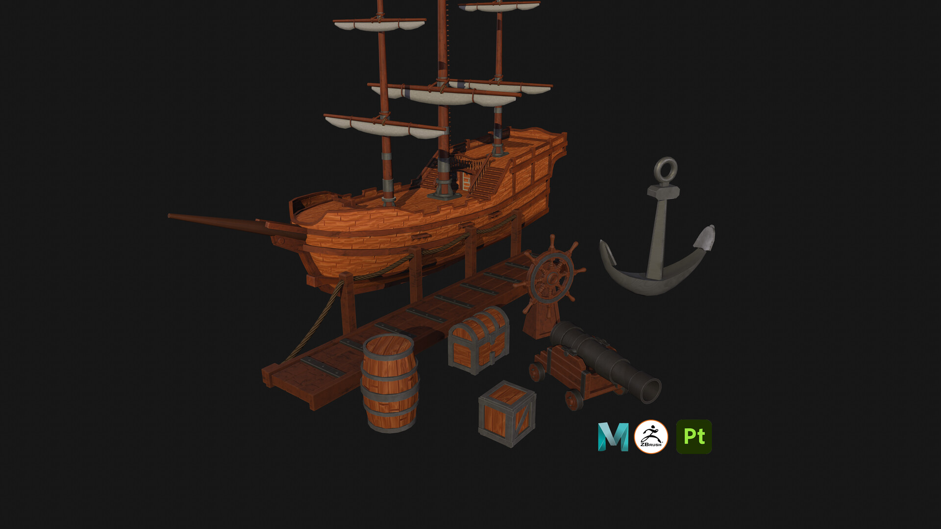 Jordan Hawke - Pirate Ship Asset Pack