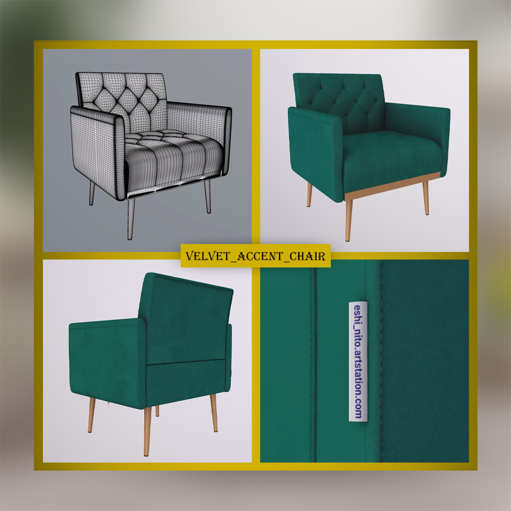 ArtStation - Velvet_Accent_Chair