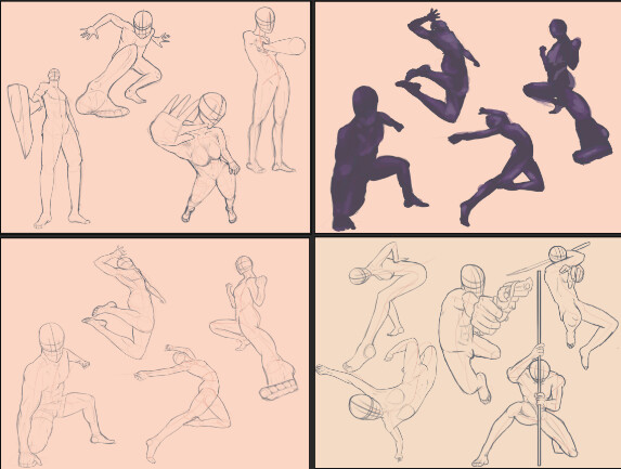 ArtStation - CHARACTER STUDY - DYNAMIC & PERSPECTIVE POSES