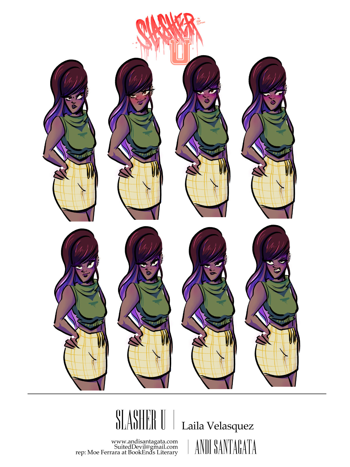 ArtStation - Slasher U Character Designs: Laila Velasquez
