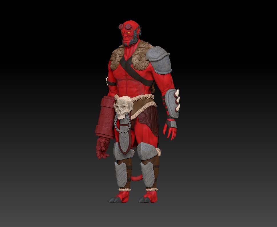ArtStation - 3D Medieval Style Hellboy