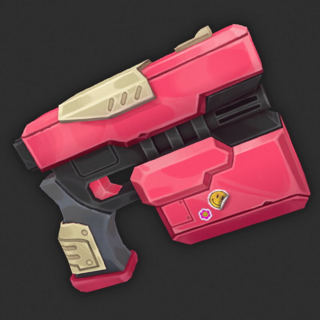 ArtStation - Stylized low-poly gun