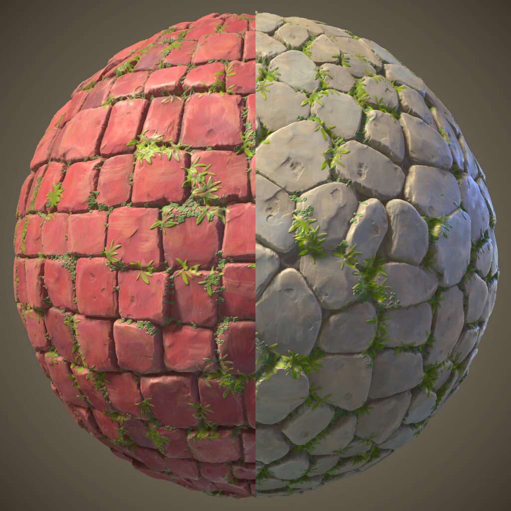 ArtStation - Stylized Stone Floor Tile