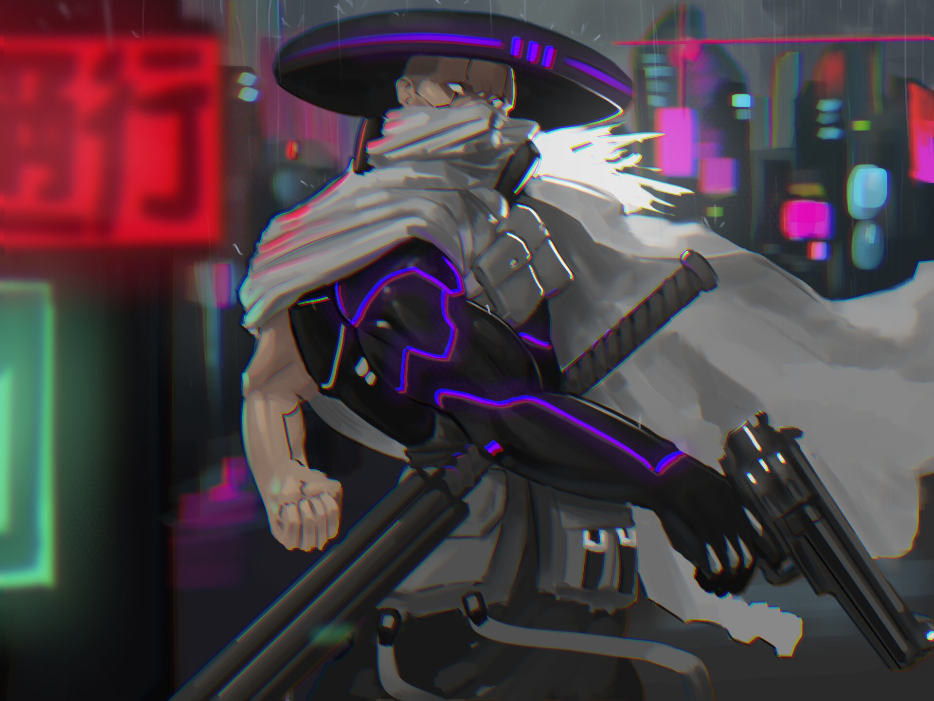 ArtStation - cyberpunk bounty hunter