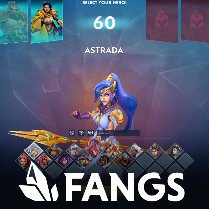 ArtStation - FANGS Game Client - Hero Selection