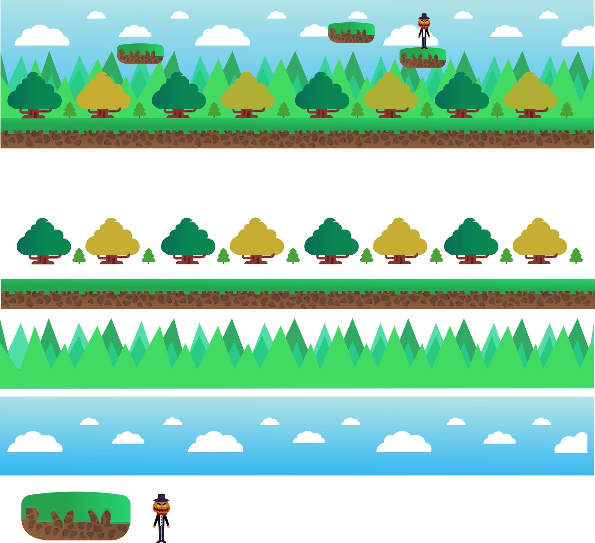 ArtStation - Game project - 2D platformer "Ghost time"