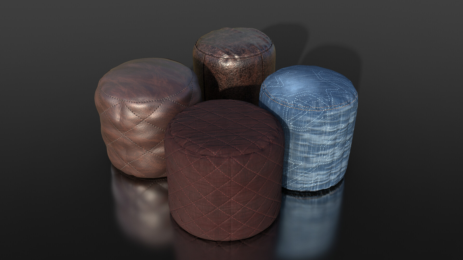 ArtStation - Round Ottoman Stool