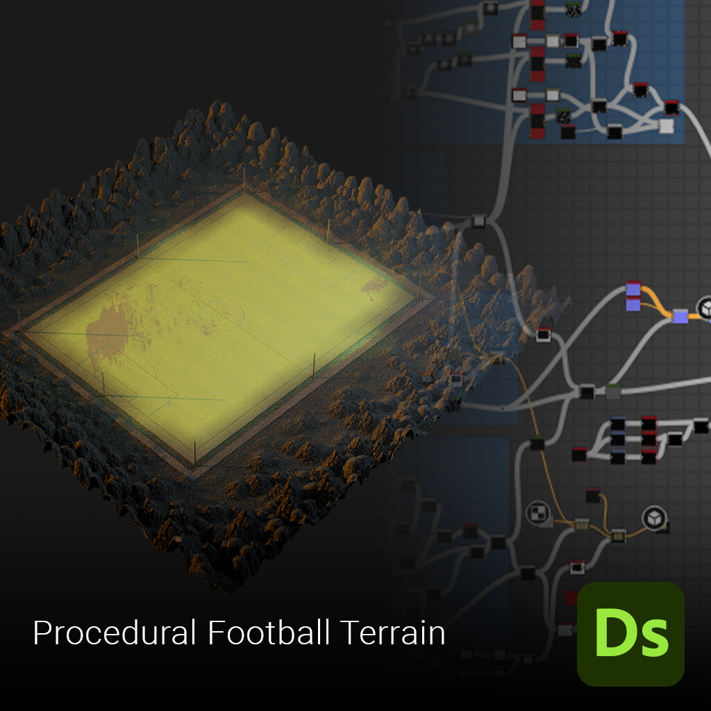 ArtStation - Football Terrain in the forest diorama - Substance ...