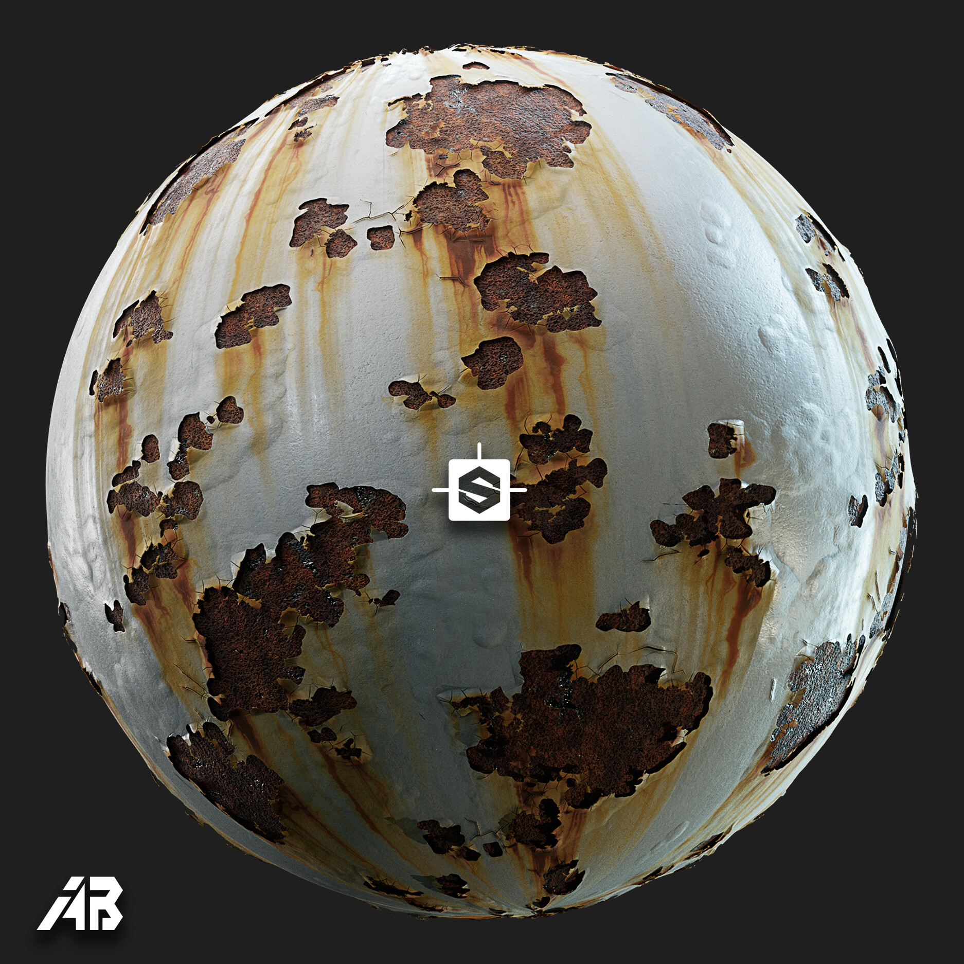 ArtStation - Rusty Peeling Paint - 100% Procedural + Workflow Idea